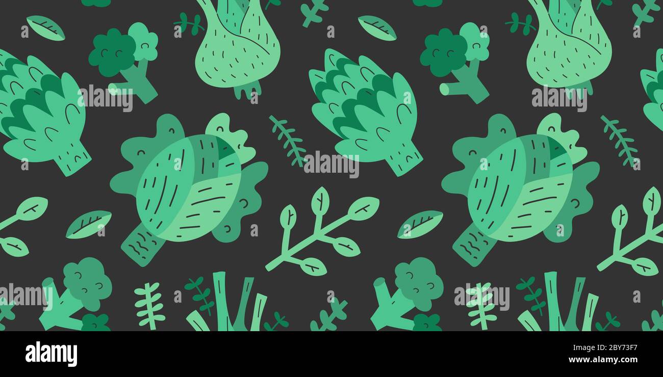 Green vegetables pattern, natural organic veggies ingredients, raw ...