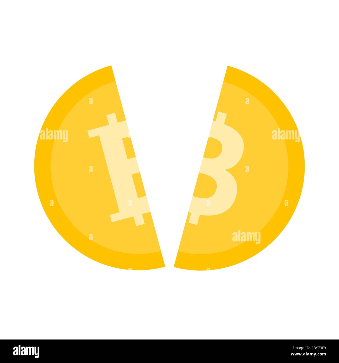 Bitcoin halving. Cracked bitcoin. Block rewards is reduced in 2 times ...