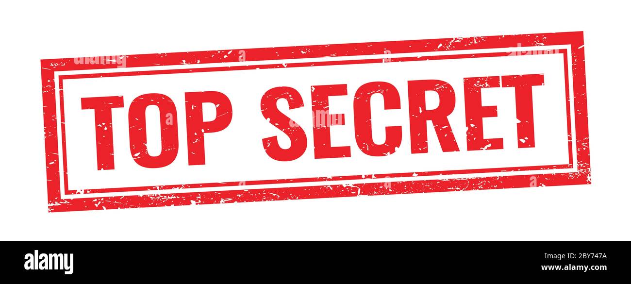 TOP SECRET red rectangle stamp Stock Photo - Alamy