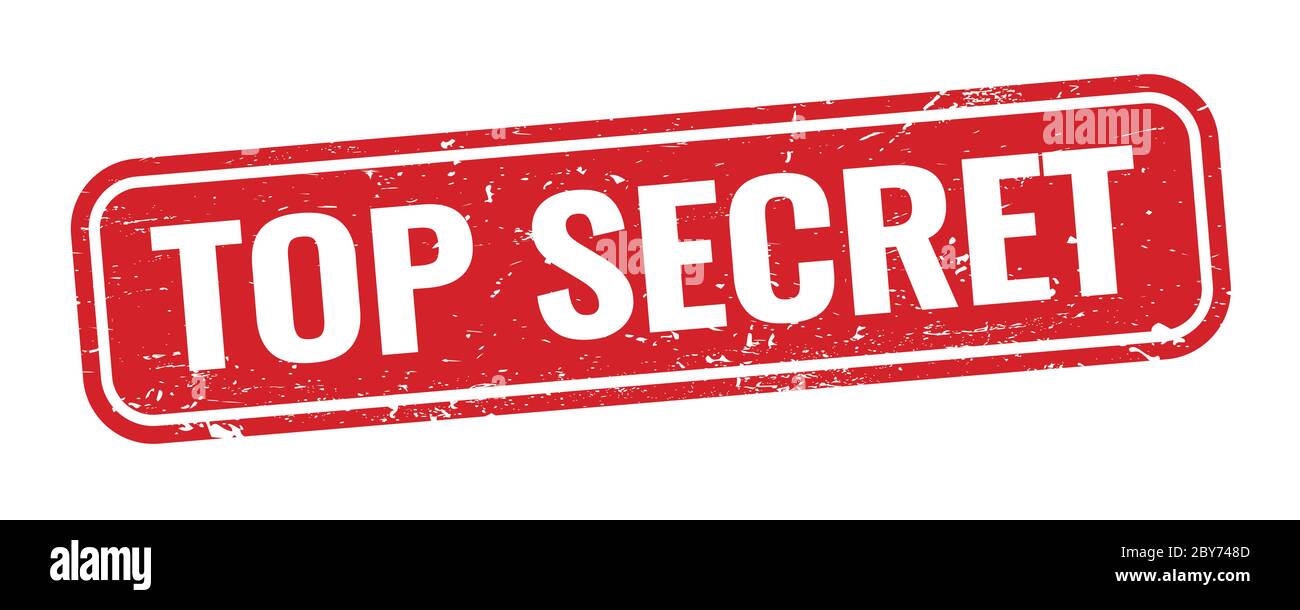 TOP SECRET red rectangle stamp Stock Photo - Alamy