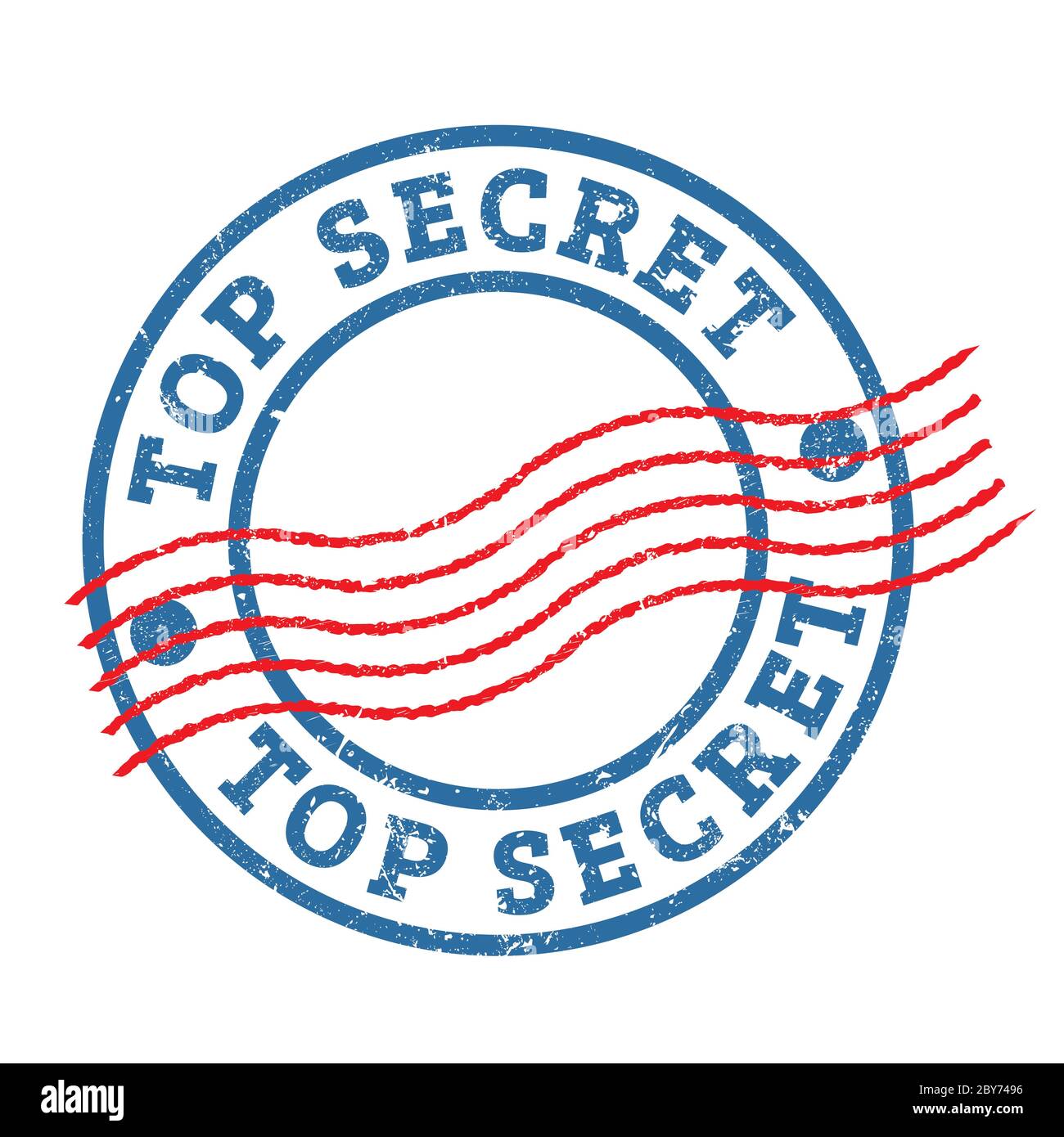 TOP SECRET blue red round stamp Stock Photo - Alamy