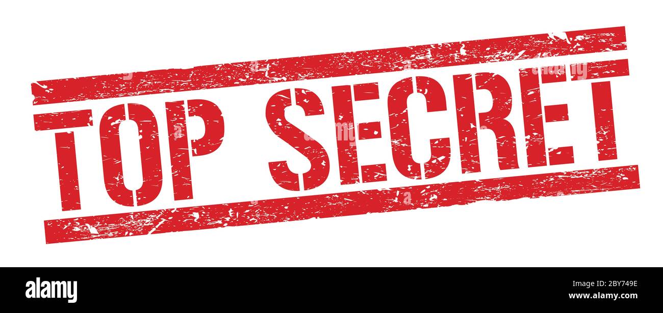 TOP SECRET red rectangle stamp Stock Photo - Alamy