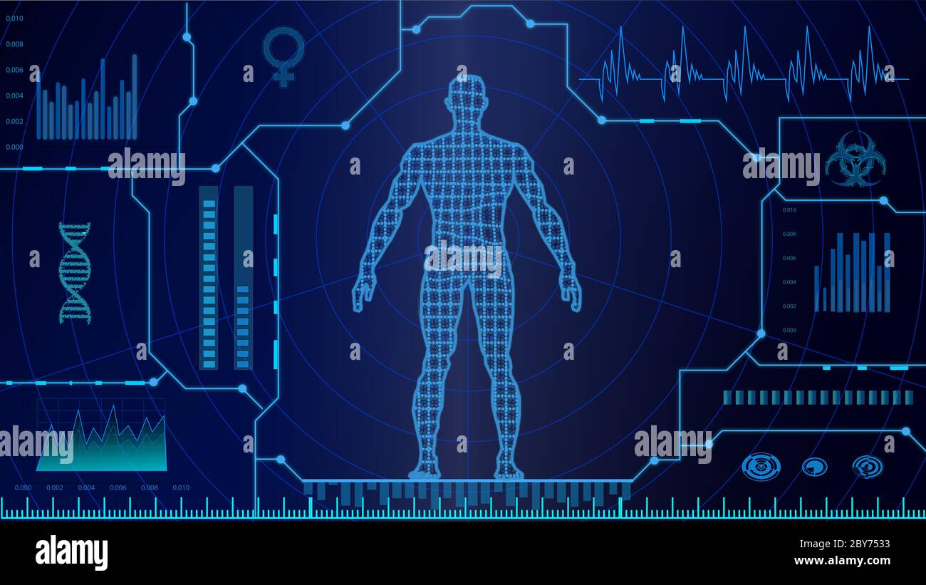 16:9 hud interface,futurastic human body,hud biology elelemt,Display ...