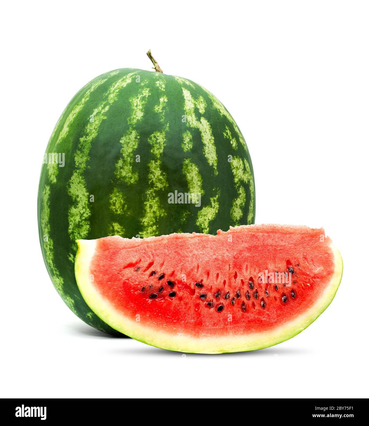 Big red watermelon isolated on white background Stock Photo - Alamy