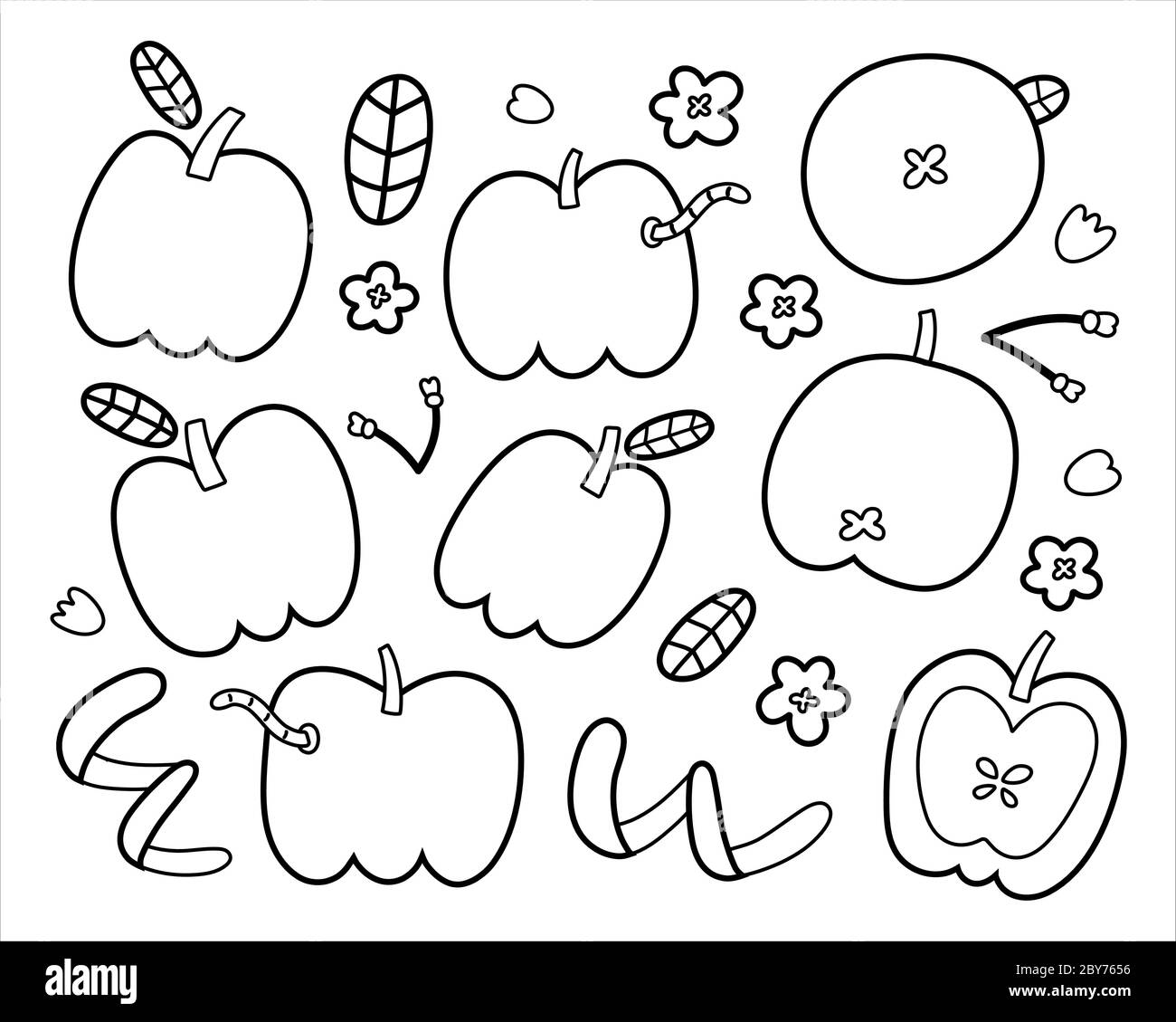 Fruit line drawing hi-res stock photography and images - Alamy
