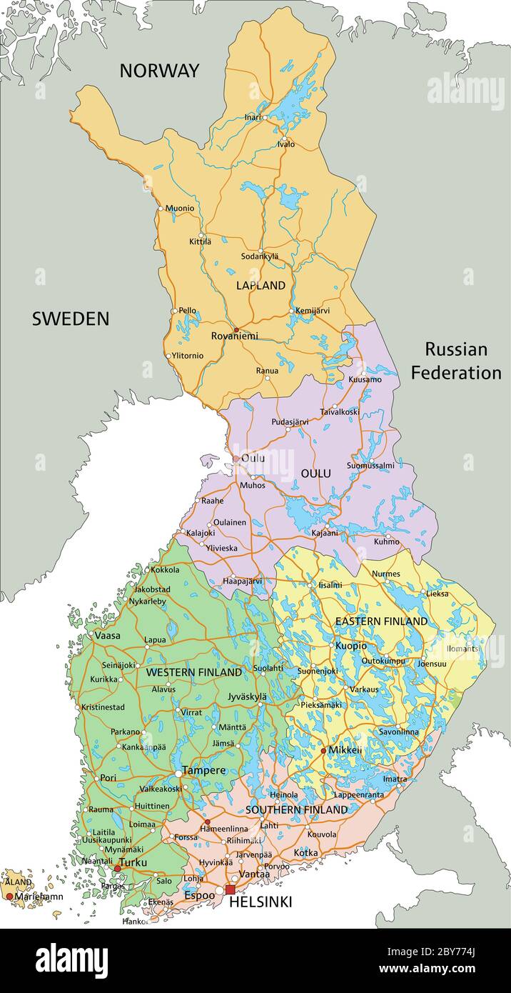 Political Map Of Finland