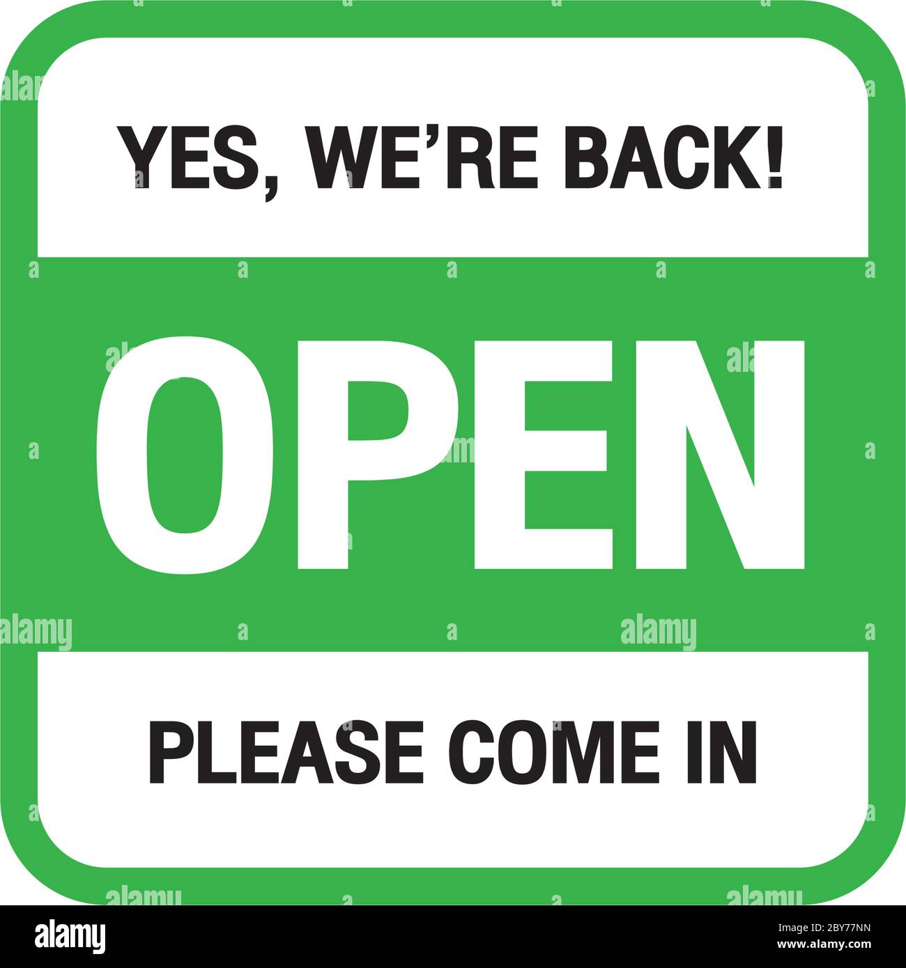 We're open again after quarantine, vector illustration Simple vector ...