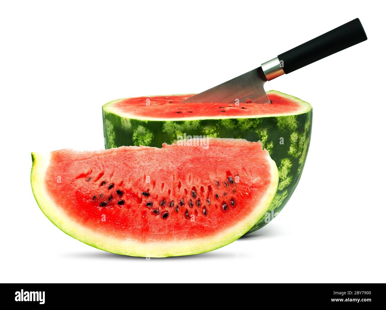 Big red watermelon isolated on white background Stock Photo - Alamy
