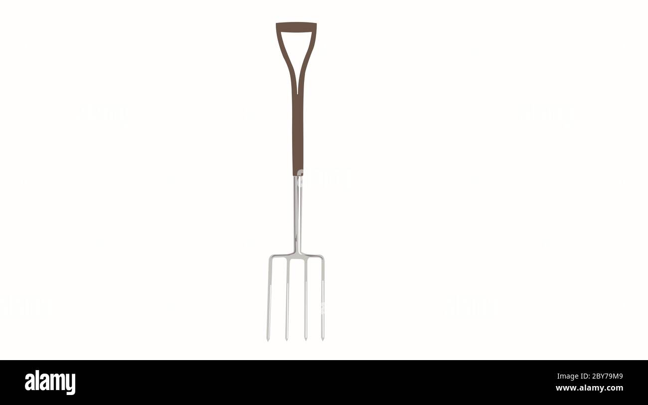 Isolated Illustration of a Garden Fork Stock Vector Image & Art - Alamy