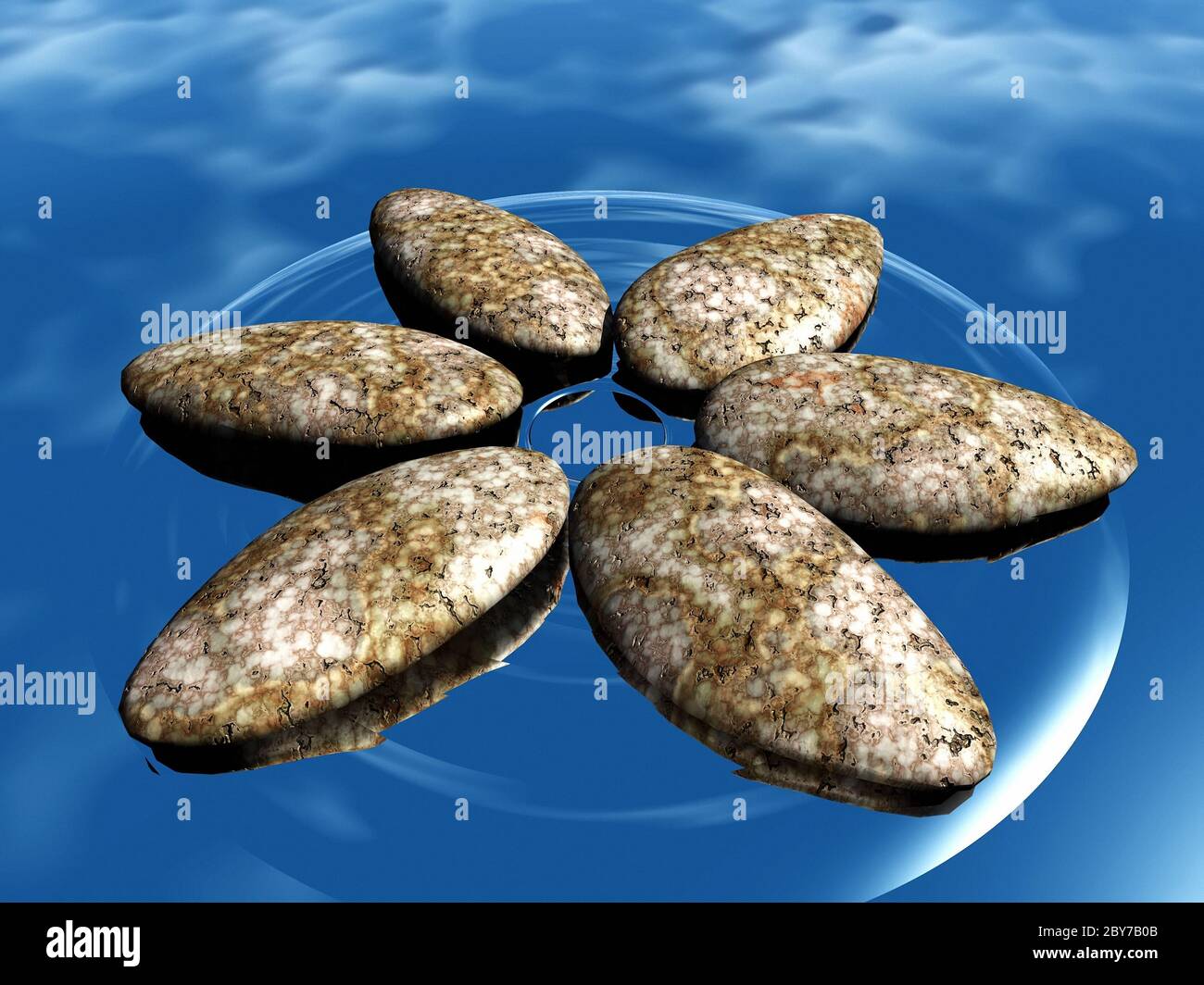 Ricochet stone water hi-res stock photography and images - Alamy