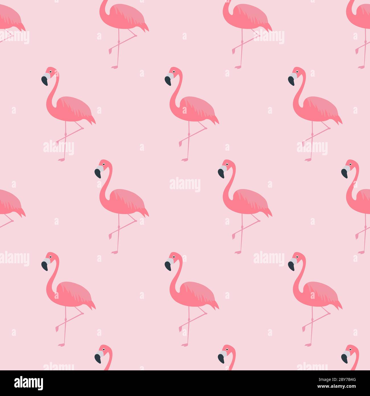 Flamingos Seamless Pattern Background or Wallpaper Stock Vector Image ...