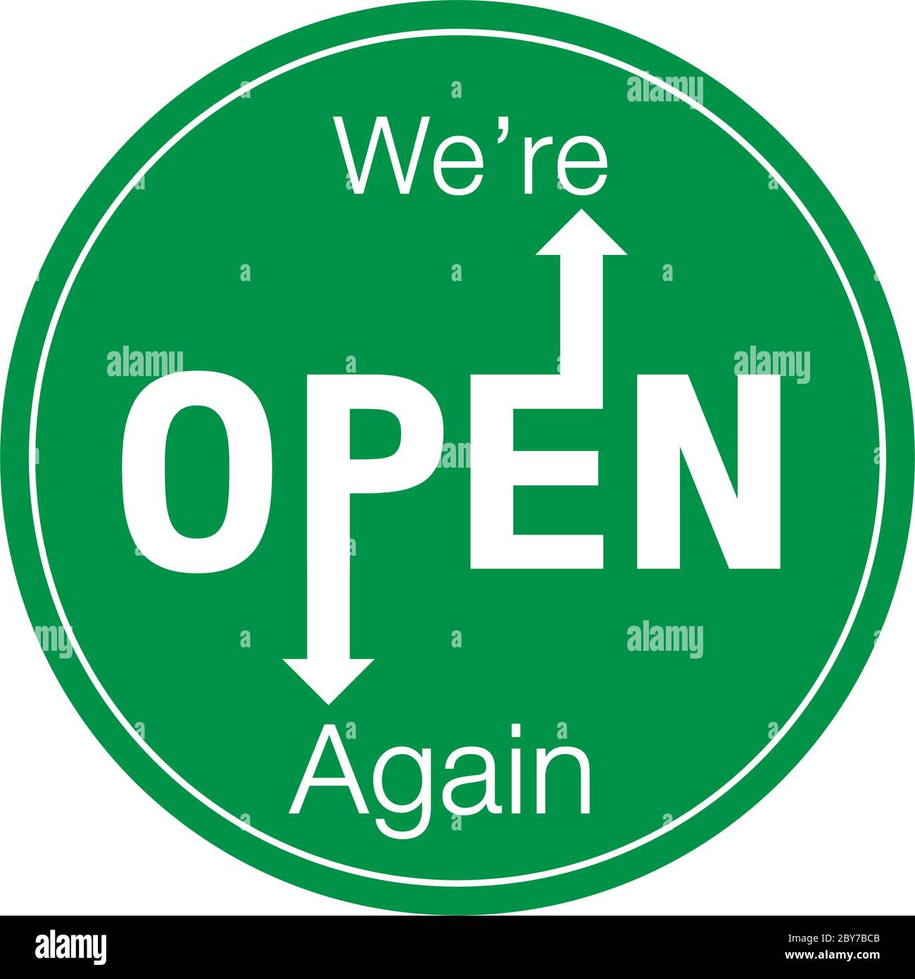 We're open again after quarantine, vector illustration Simple vector ...