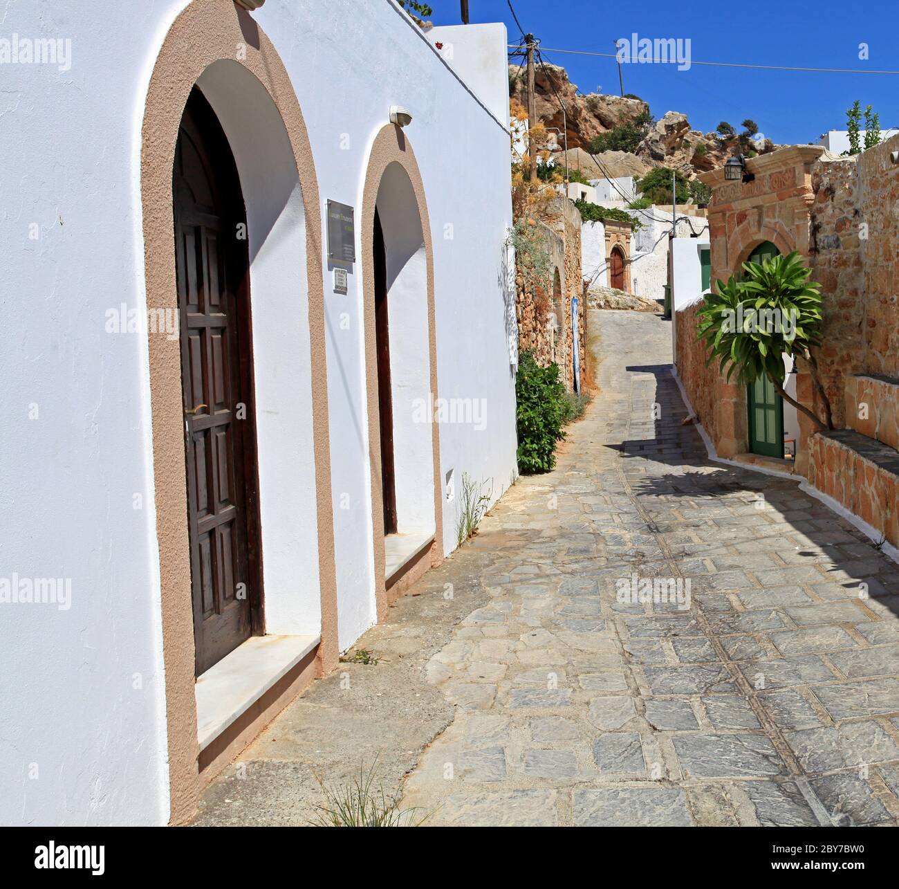 Lindos Streets and Passageways Stock Photo - Alamy