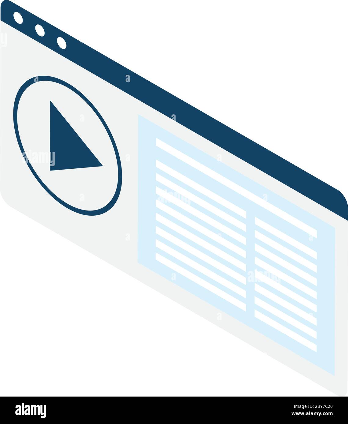 template webpage with media player vector illustration design Stock ...