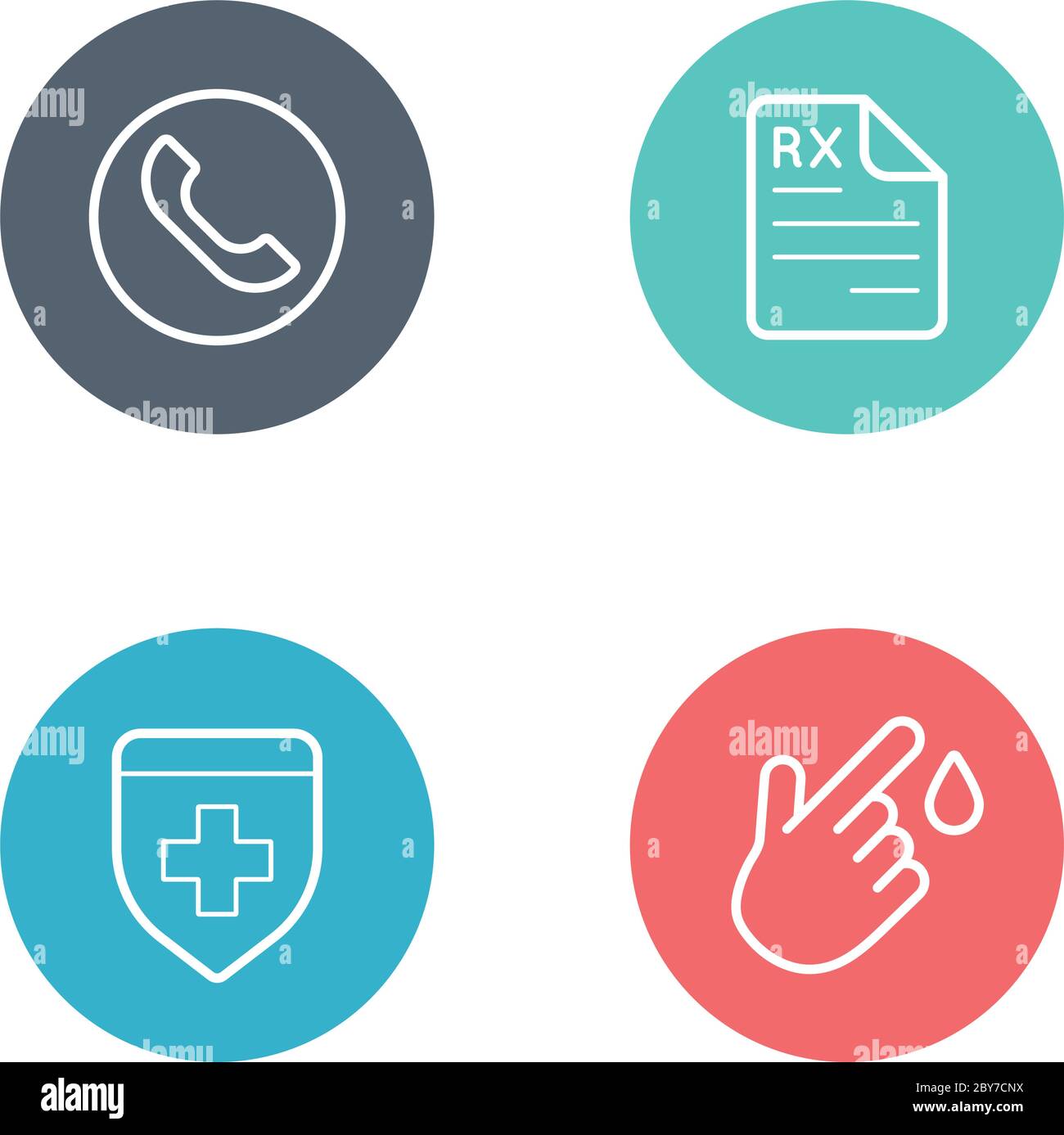 Vector Round Circle Buttons with Icons can be used as Logo or Icon ...