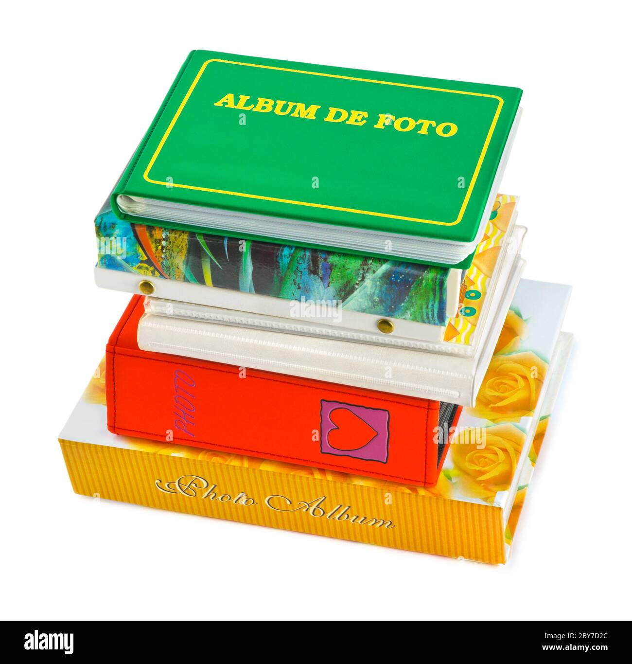 Stack of photo albums Stock Photo - Alamy