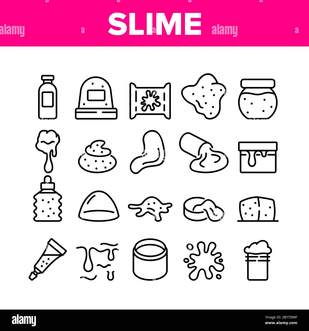 Slime Mucus Liquid Collection Icons Set Vector Stock Vector Image & Art ...
