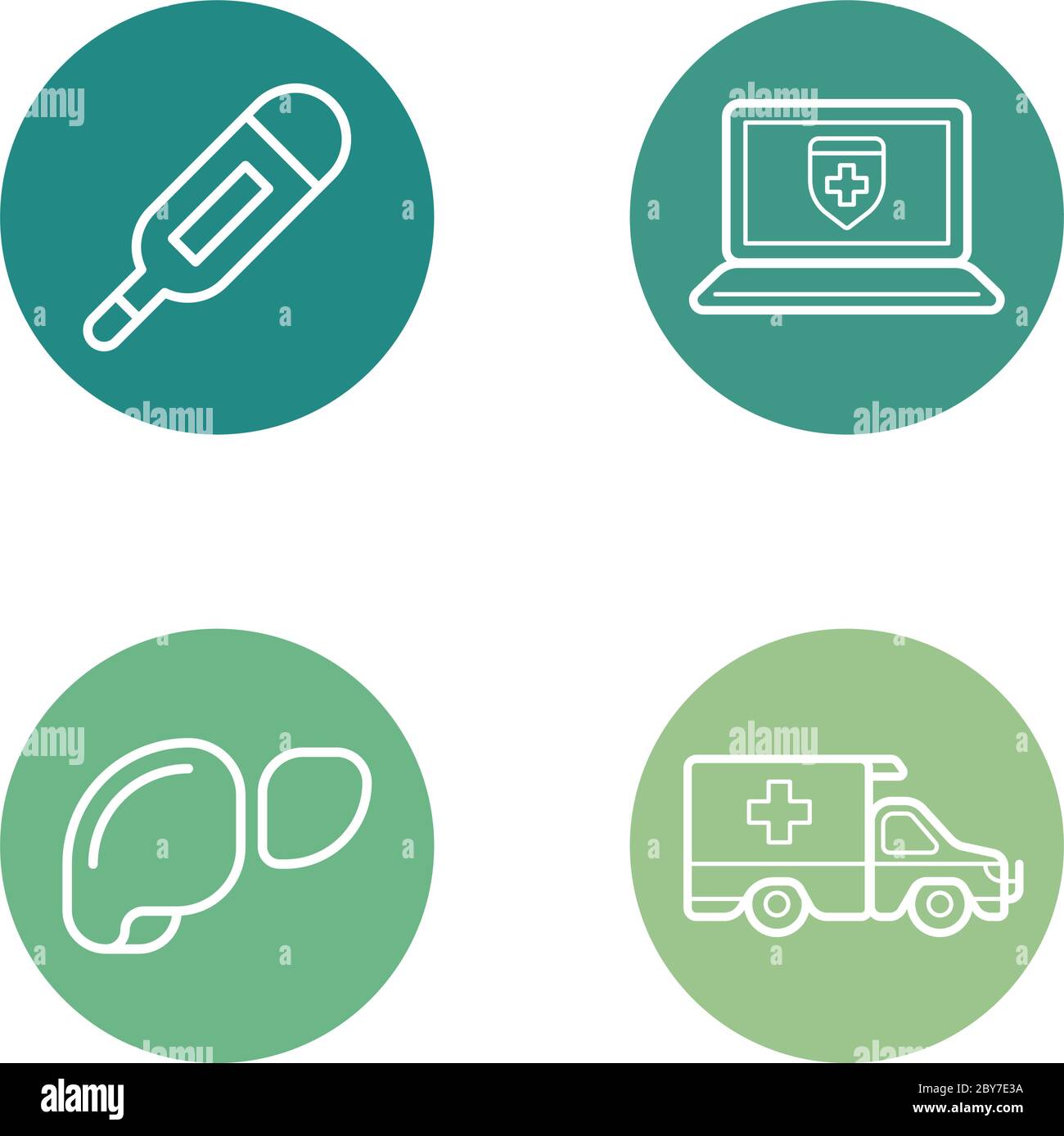 Vector Round Circle Buttons with Icons can be used as Logo or Icon ...