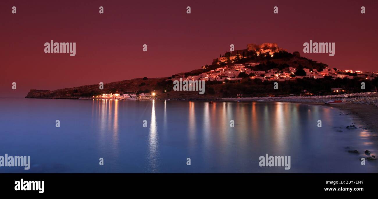 Lindos sunrise hi-res stock photography and images - Alamy