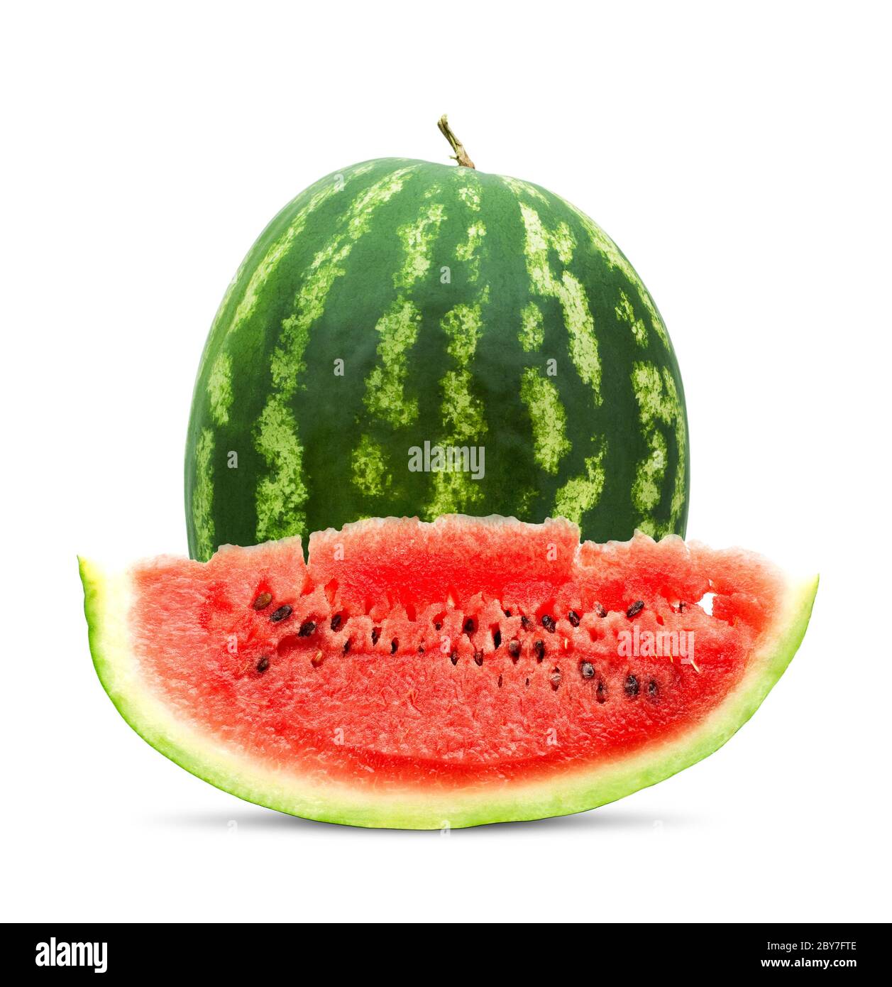 Big red watermelon isolated on white background Stock Photo - Alamy