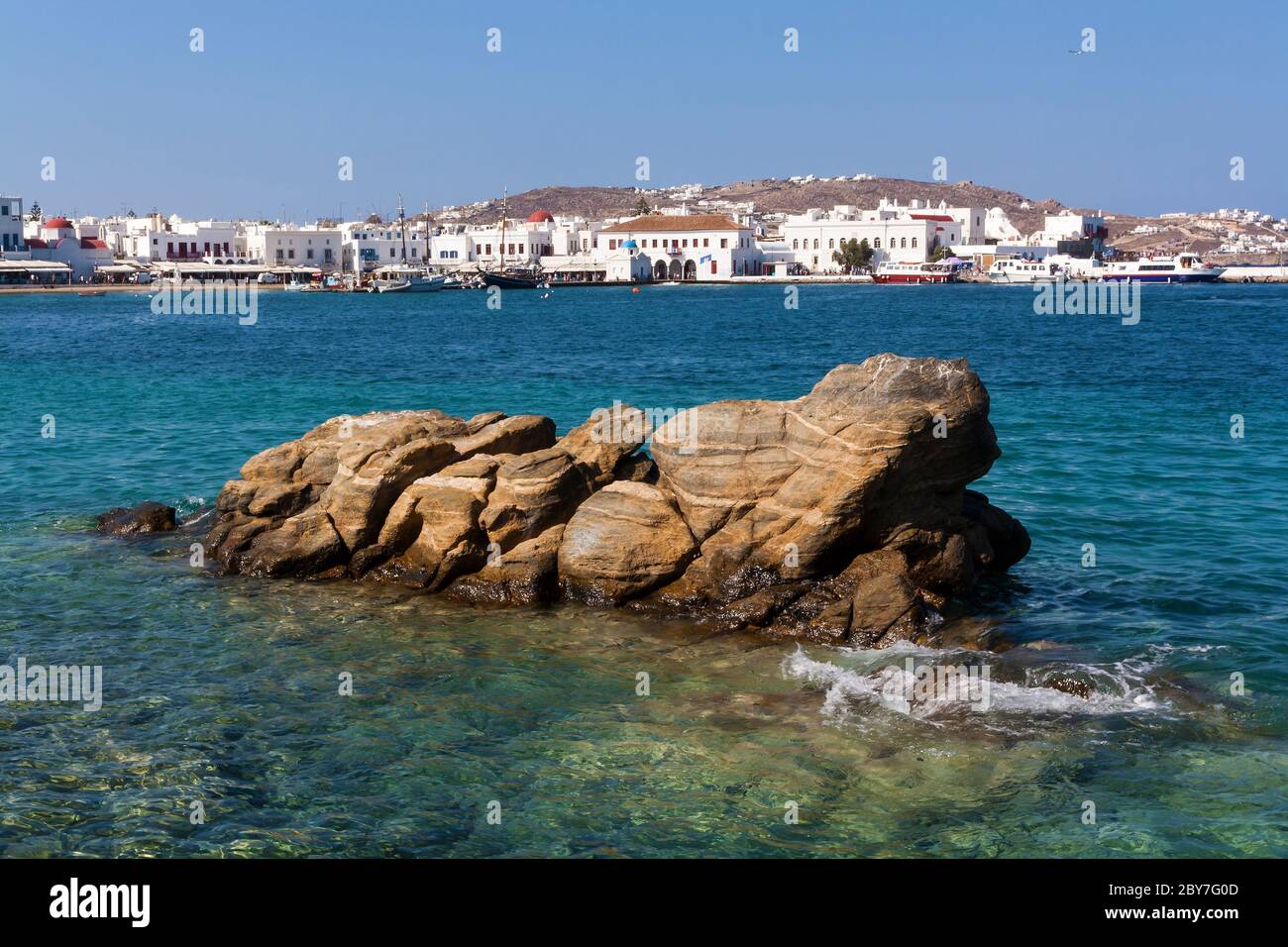 Rock beach mykonos island hi-res stock photography and images - Alamy