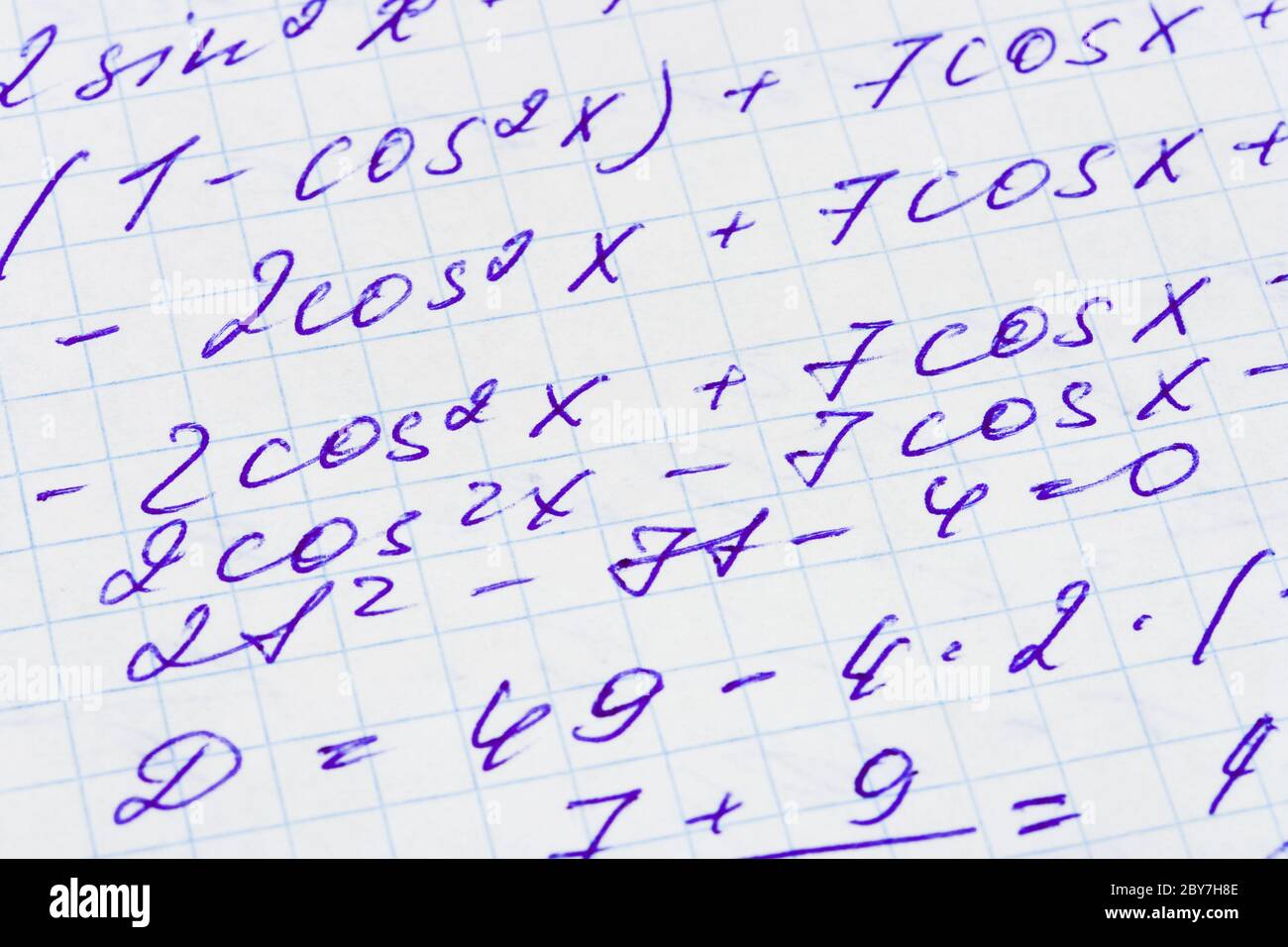 Mathematics formula on paper Stock Photo - Alamy