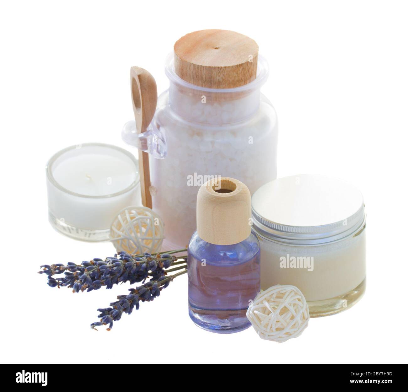 Lavender spa set Stock Photo - Alamy