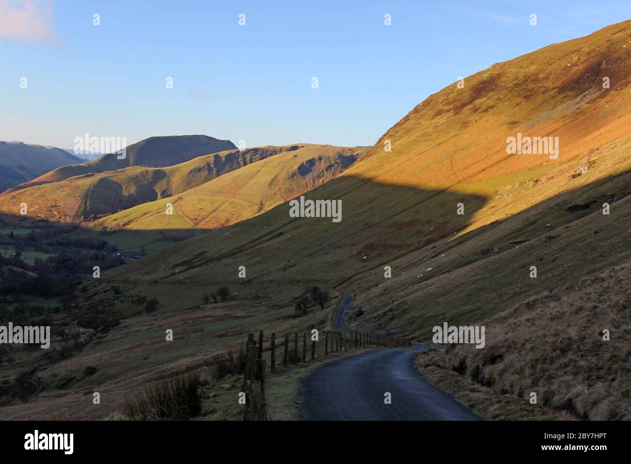 Mountain pass from Bwlch Y Groes to Dinas Mawddwy via Llanymawddwy, Mid ...