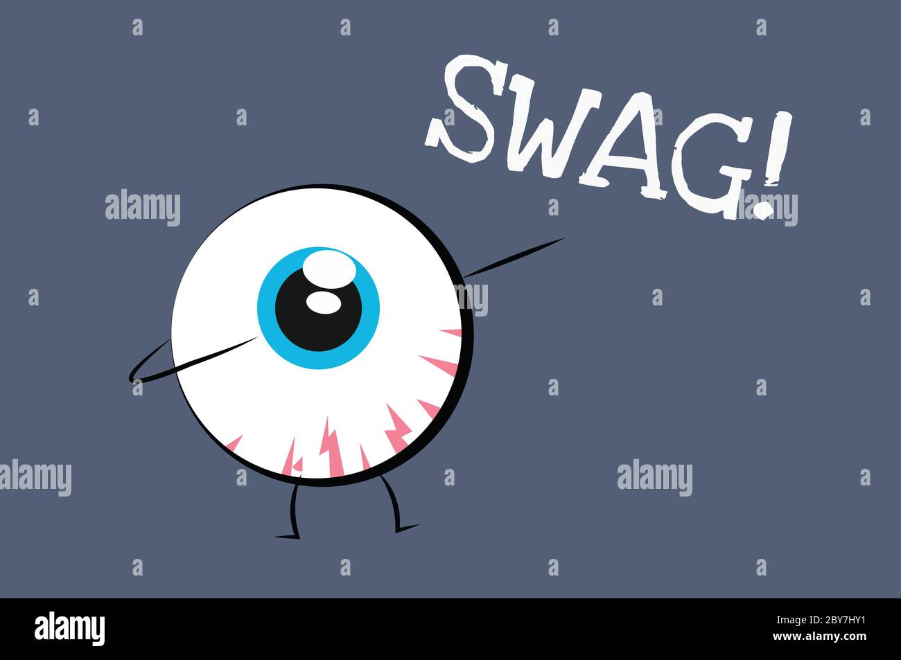 Vector Isolated Illustration of an Eye Doing the Dab Stock Vector Image ...