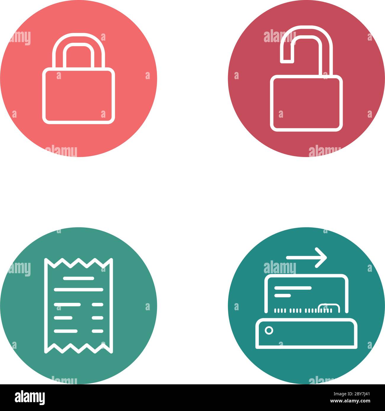 Vector Round Circle Buttons with Icons can be used as Logo or Icon ...