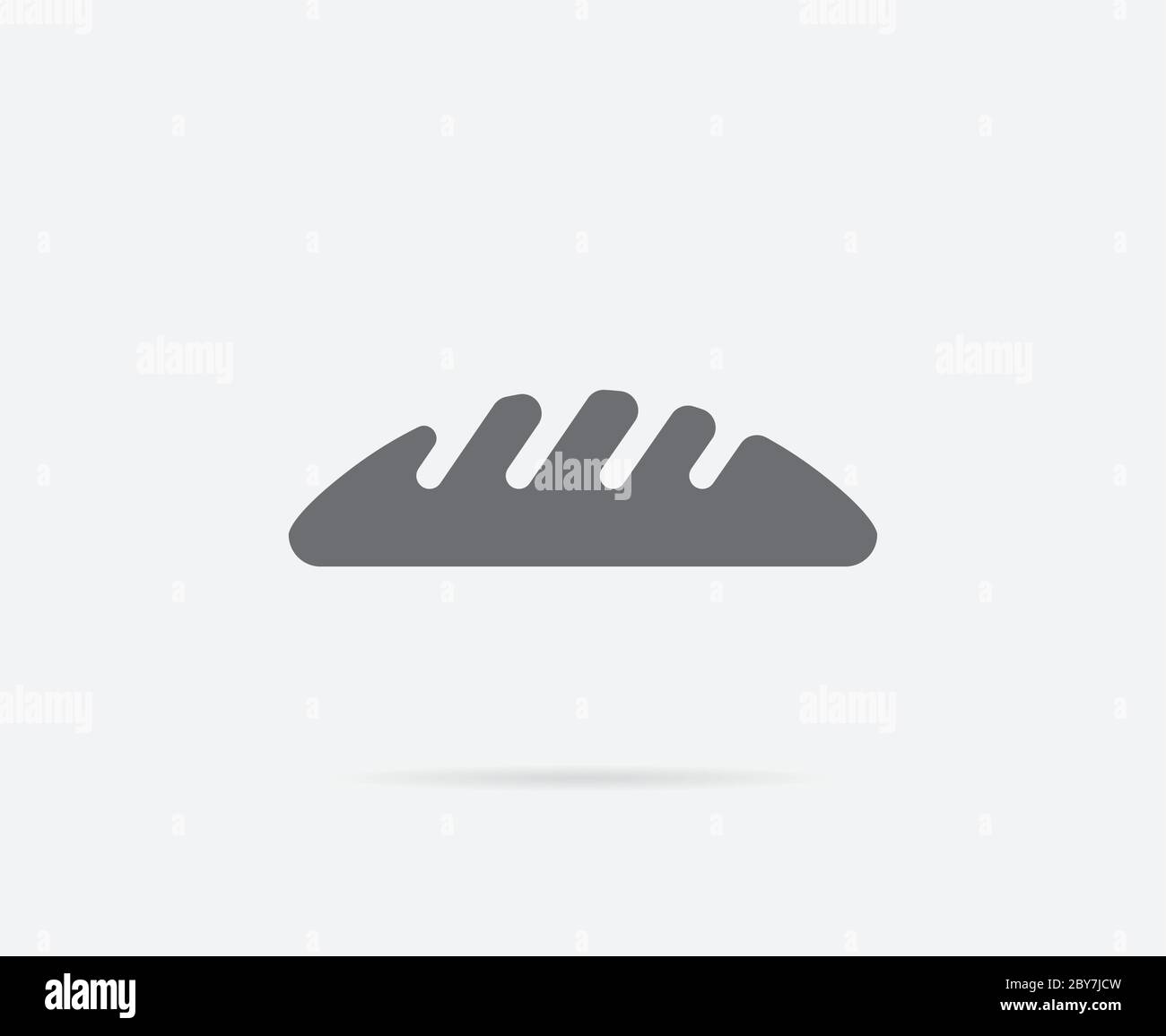 Fresh Bread Side View Vector Element or Icon, Illustration Ready for ...