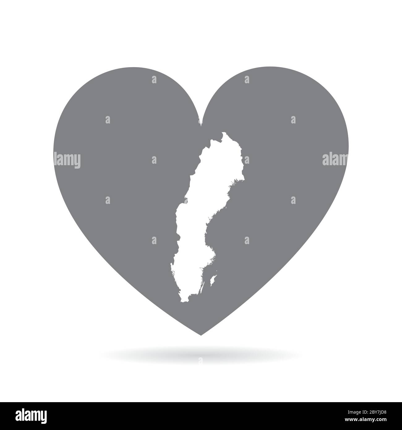 Sweden 3D map with green recycle sign. 3D Rendering Stock Vector Image ...