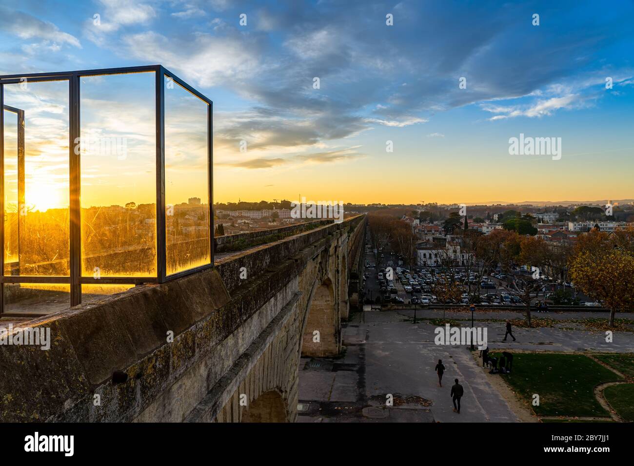 Aqueduc de Saint Clement in Montpellier, France Stock Photo - Alamy
