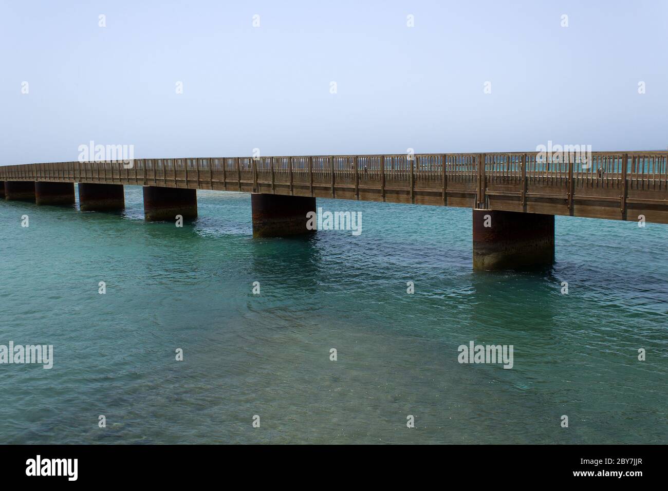 long wooden bridge Stock Photo - Alamy