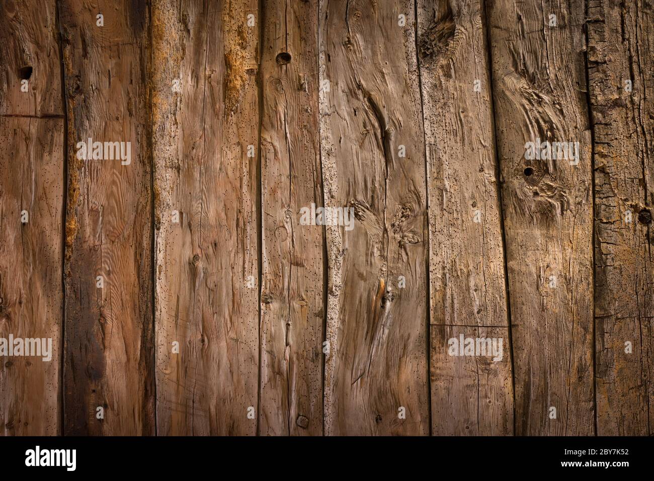 Rustic wood planks background with nice vignetting Stock Photo - Alamy
