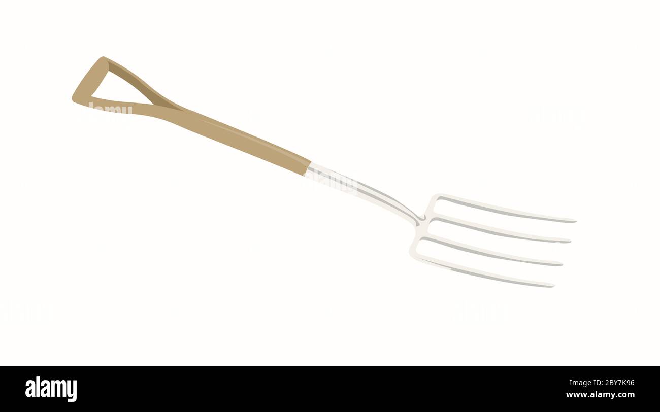 Isolated Illustration of a Garden Fork Stock Vector Image & Art - Alamy