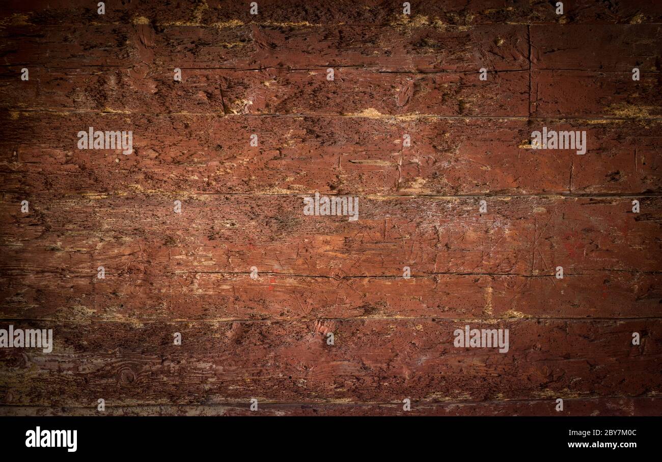 Rustic red brown wood planks background with nice vignetting Stock ...