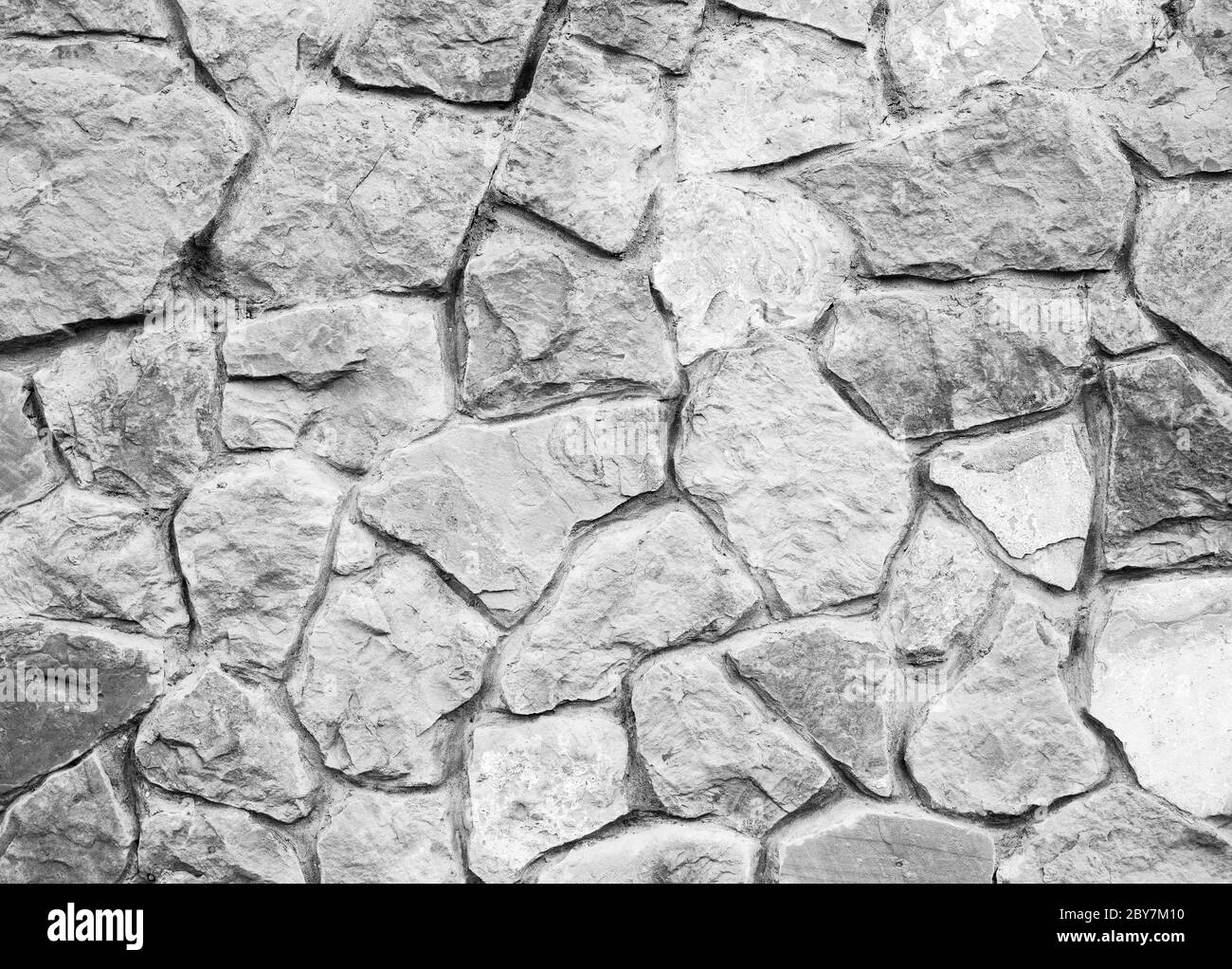 Gray stone wall. Natural cobblestone road, high detail background ...