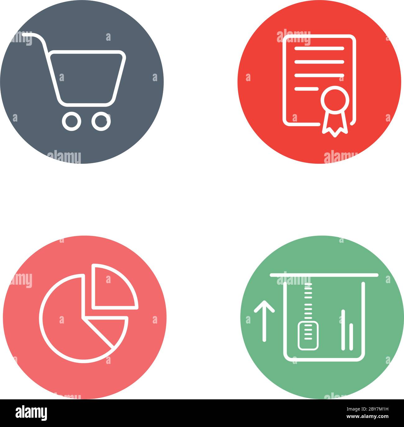 Vector Round Circle Buttons with Icons can be used as Logo or Icon ...