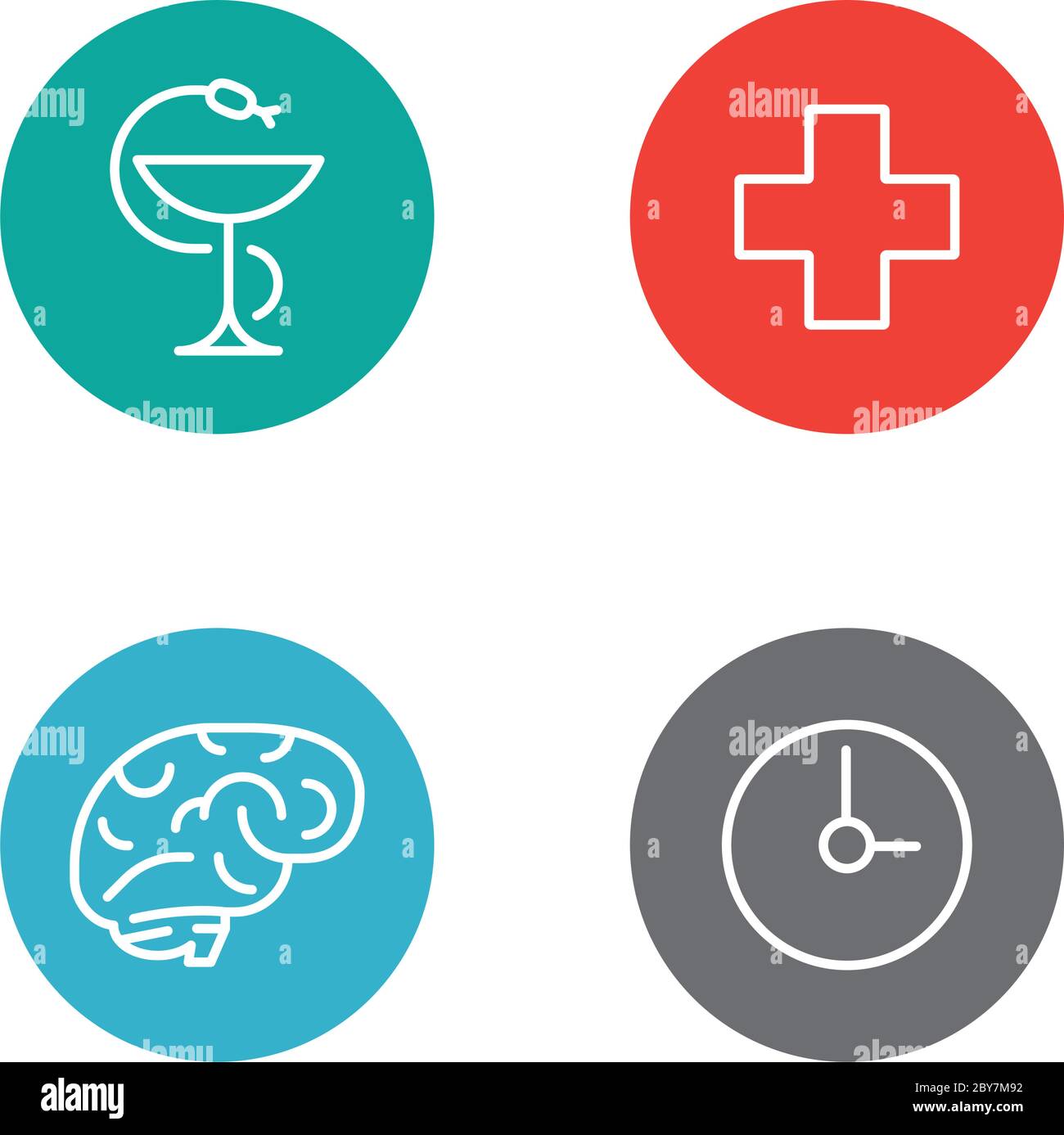 Vector Round Circle Buttons with Icons can be used as Logo or Icon ...