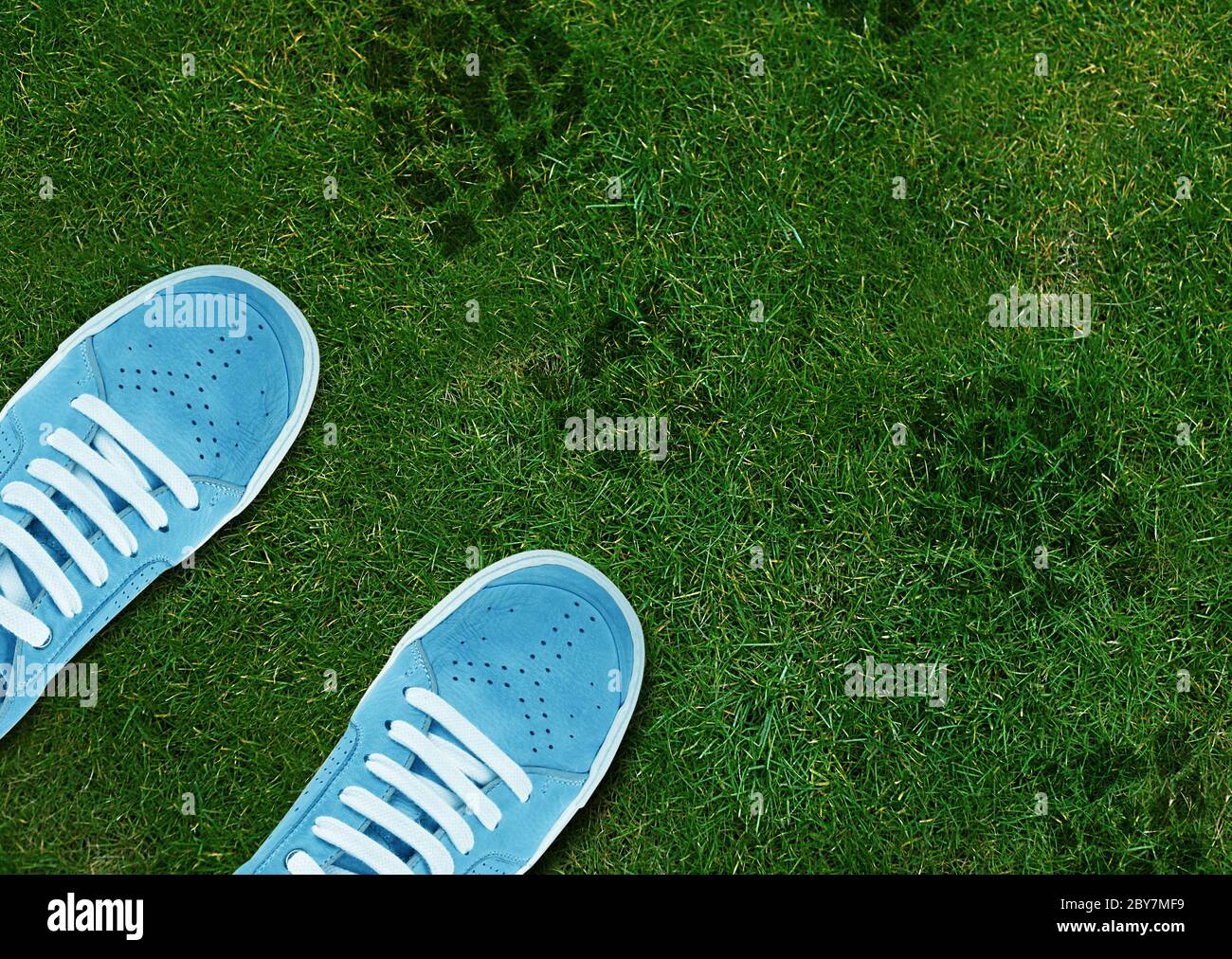Shoe print grass hi-res stock photography and images - Alamy