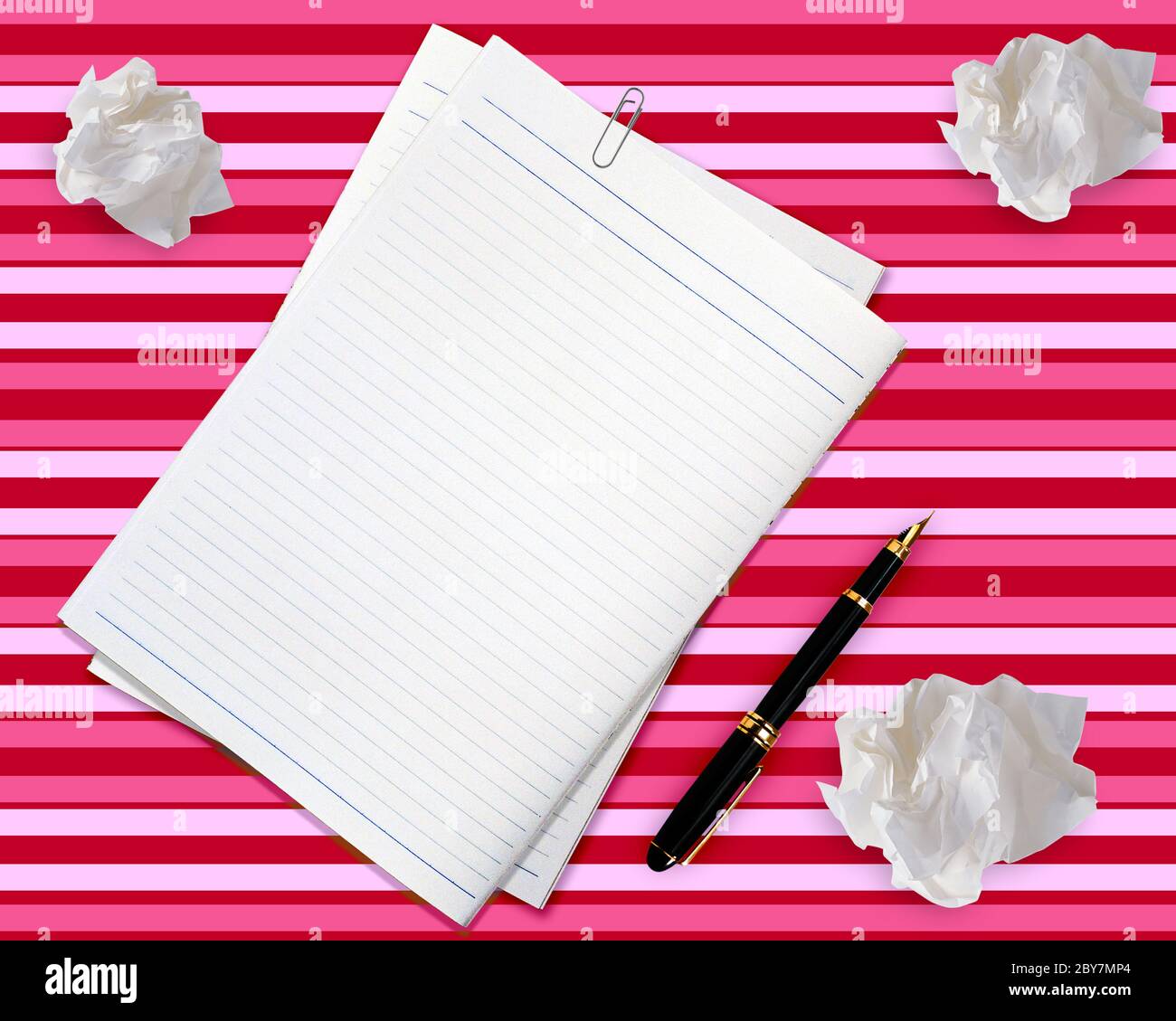 Blank white paper Stock Photo - Alamy