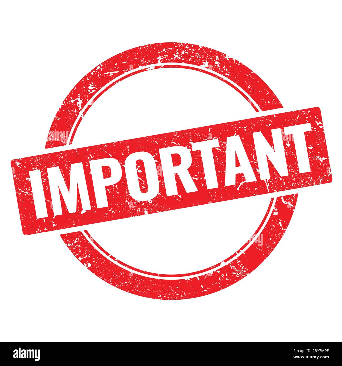 IMPORTANT red round stamp Stock Photo - Alamy
