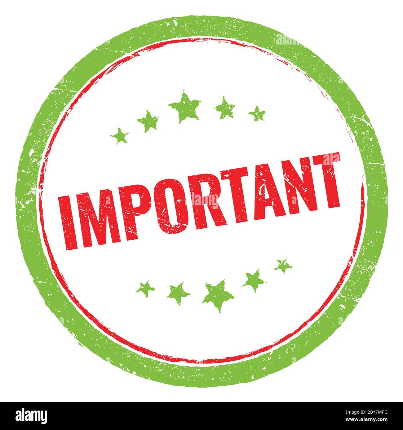 IMPORTANT green red stamp Stock Photo - Alamy