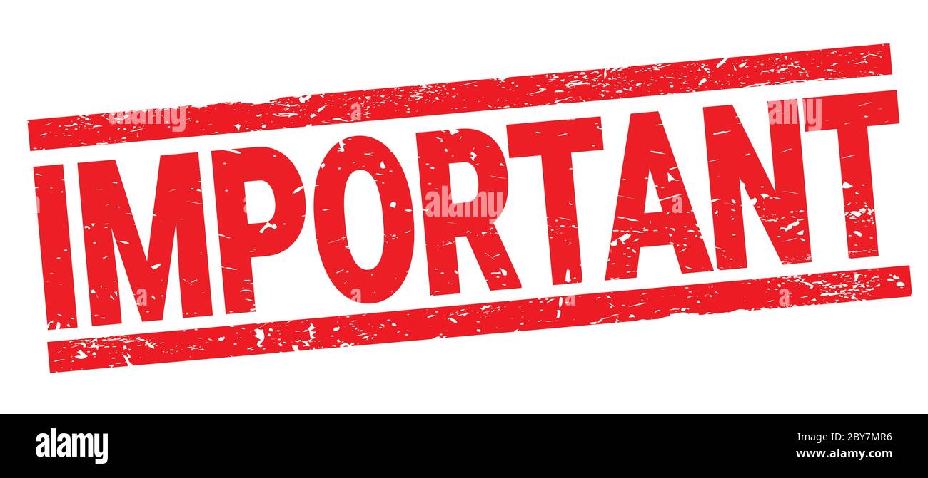 IMPORTANT red grungy stamp Stock Photo - Alamy