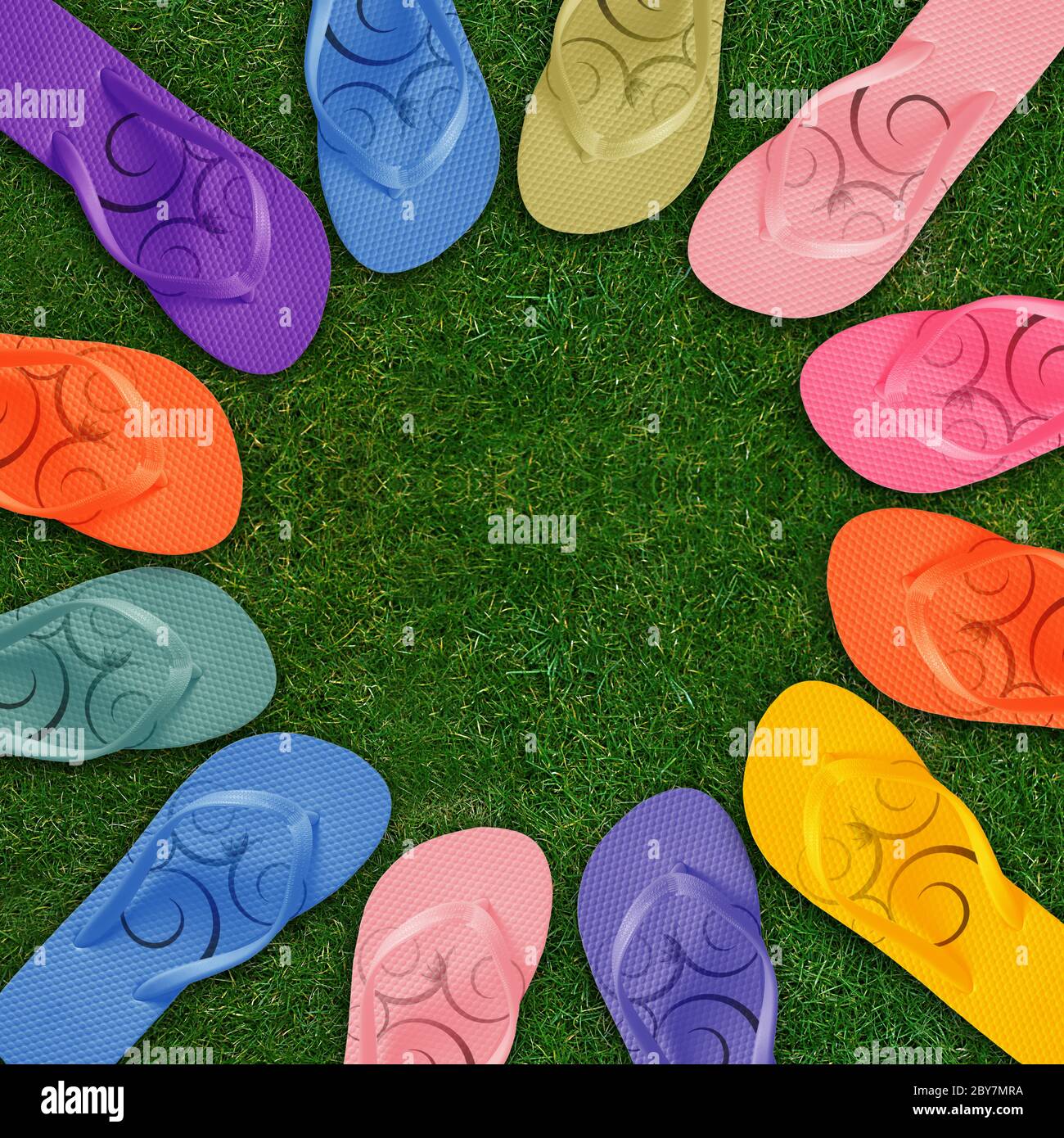 Colorful Flip Flops Stock Photo - Alamy