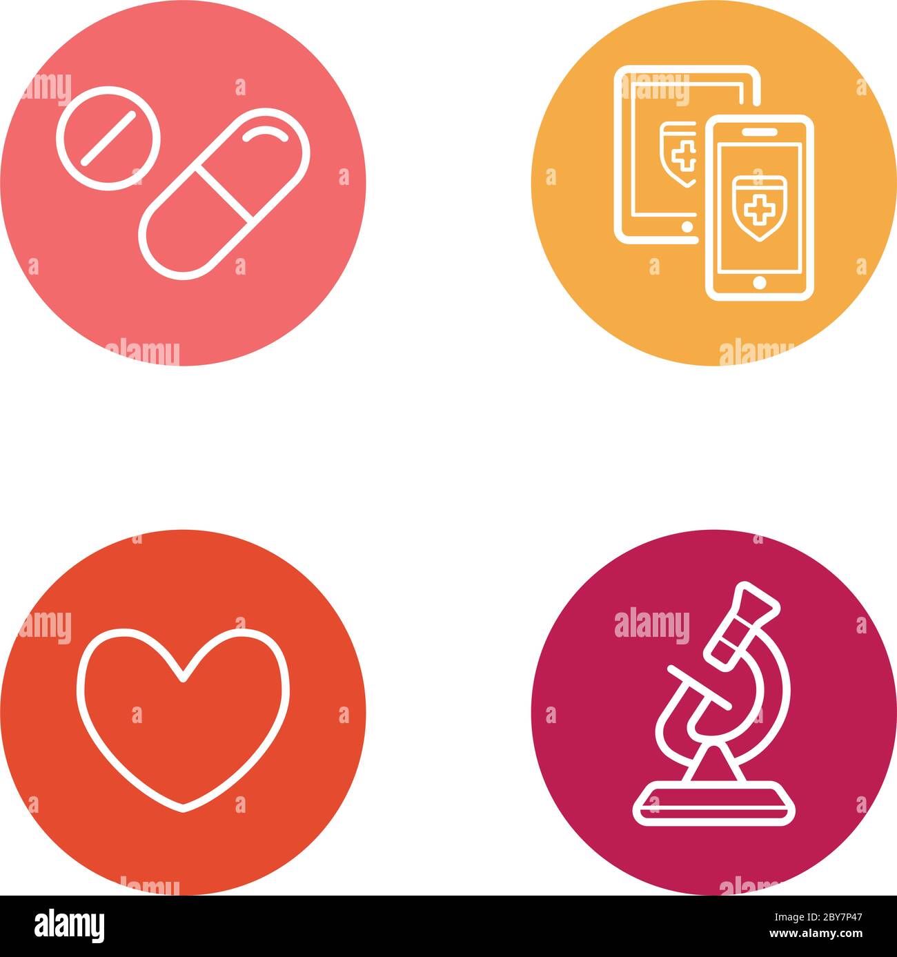 Vector Round Circle Buttons with Icons can be used as Logo or Icon ...