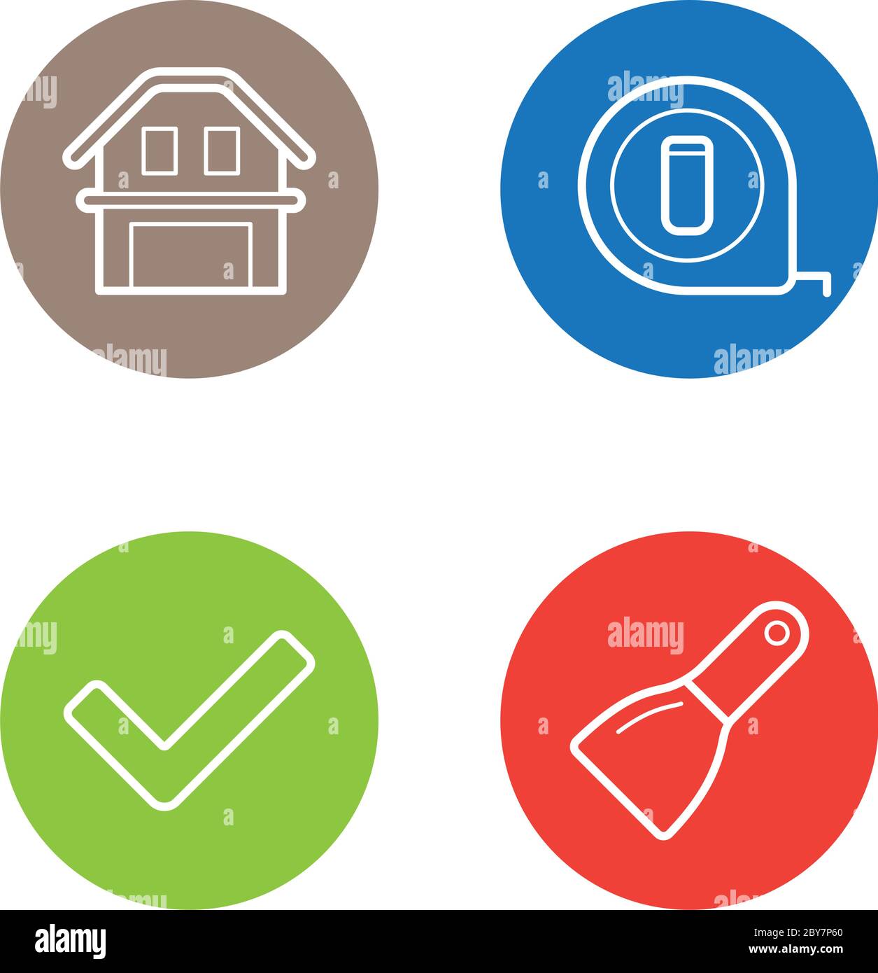 Vector Round Circle Buttons with Icons can be used as Logo or Icon ...