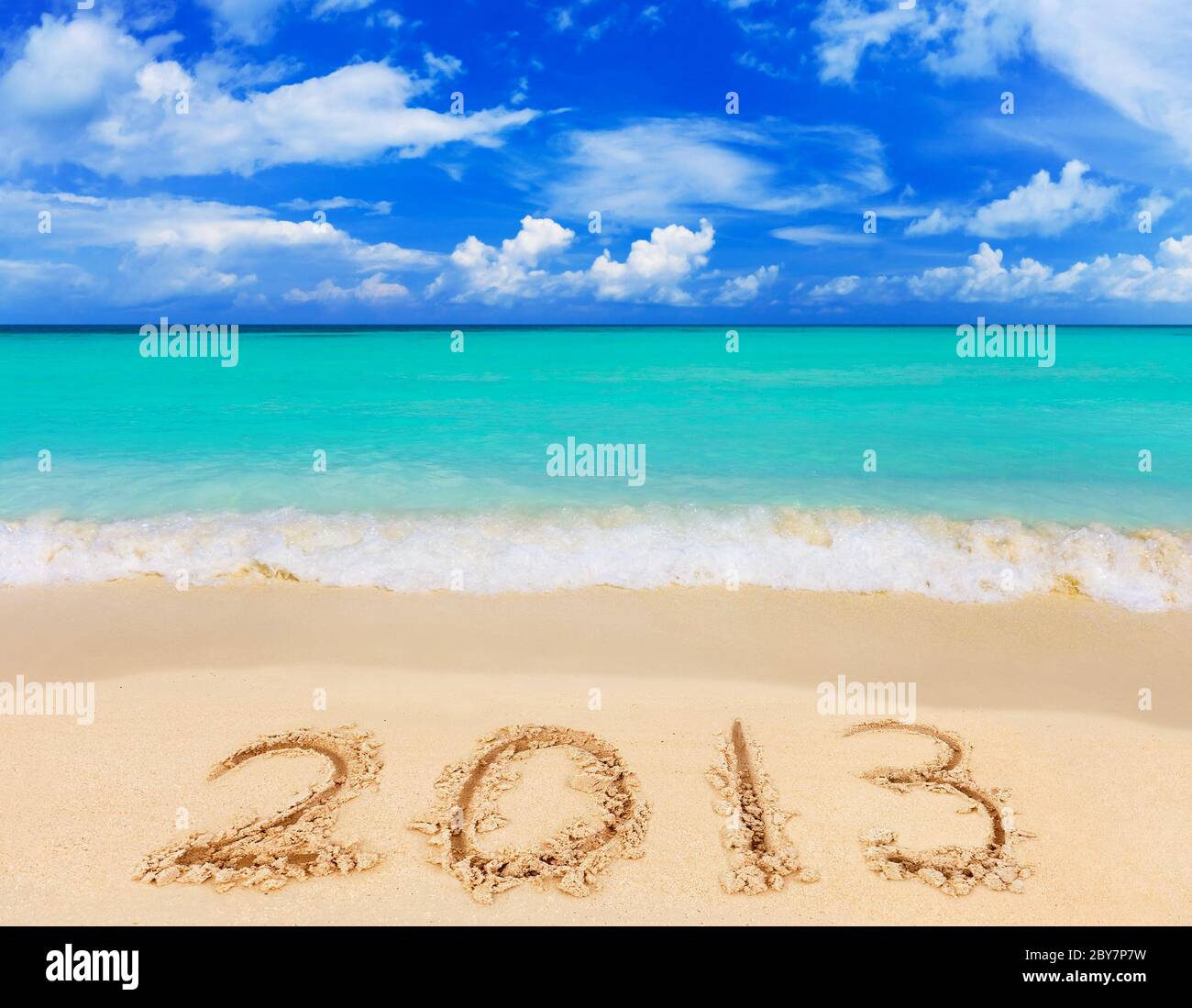 Numbers 2013 on beach Stock Photo - Alamy
