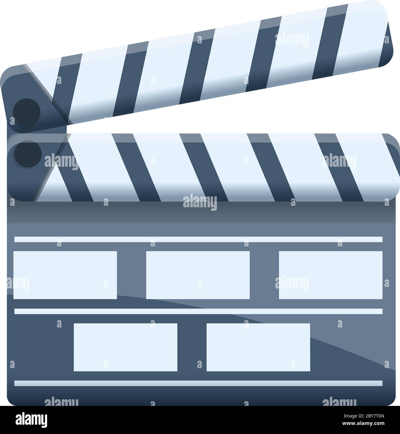 Cinema clapper icon. Cartoon of cinema clapper vector icon for web ...